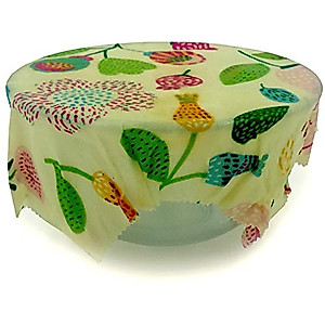 Reusable Beeswax Food Wrap (Set of 3) Eco friendly sustainable organic biodegradable cotton sheets bees wax wraps | Great safe storage keeps produce fresher | Sandwich wrap |Plastic Free zero waste