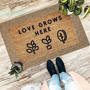 EARTHALL Boho Area Rug 2x3 Ft Washable Rugs for Entryway Braided Throw Rugs with Rubber Backing Door Mat Indoor Outdoor Entrance Small Cotton Woven Carpet for Kitchen Foyer Front Door, Tan/Brown