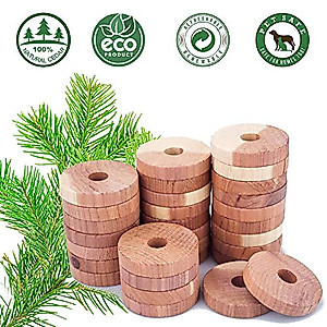 ACMETOP 30 Pack Cedar Blocks for Clothes Storage, 100% Natural Cedar Hangers Balls, Cedar Rings for Closets & Drawers.