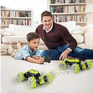 VERTOY Gesture Sensing Stunt RC Cars Toys for Boys - 4WD 2.4GHz Hand Controlled Remote Control Car with Light Music, Best Gifts Ideas for Kids Age 7 8 9 10 11 12 Year Old