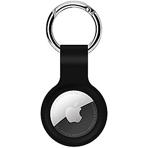 Apple AirTag Silicone Case, Protective Cover with Keychain Hook, Safety and Anti-Lost, Key Tracker Shockproof Protector Skin Cover