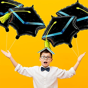 4 Pieces 22 Inches Black Graduation Cap Balloons, Large Academic Cap Shaped Mylar Foil Balloons with Tassel Design, Grad Hat for Class of 2024 Graduation Ceremony or Party Decorations