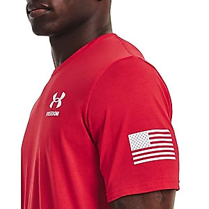 Under Armour Men's New Freedom Flag T-Shirt, (600) Red / / White, X-Large