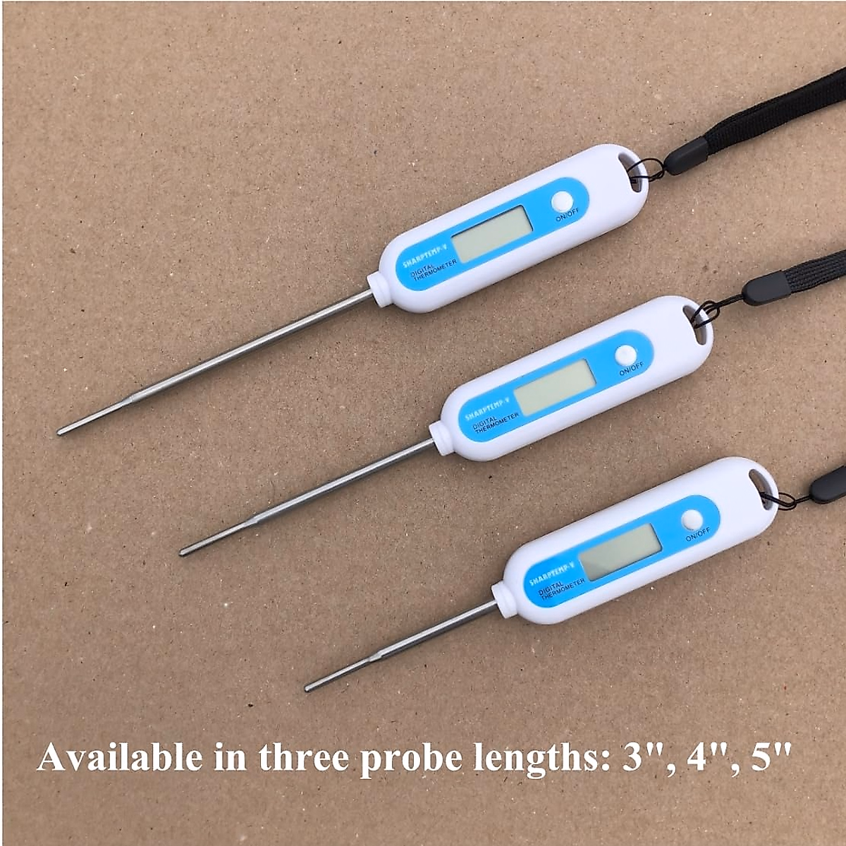 SHARPTEMP-V Veterinary Thermometer for Large Animals. Fast, Accurate Temperatures in 8-10 Seconds. Three-Inch Stainless-Steel Probe with Blunt Tip. Safe for All Farm Animals & Pets., White