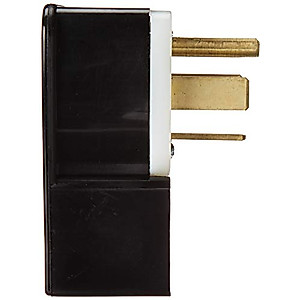 Leviton 9462-P 60 Amp, 125/250 Volt, Straight Blade, Plug, Industrial Grade, Grounding, Angle, Black