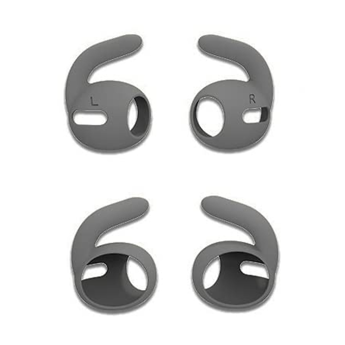 ALXCD Sport Eartips Hook Compatible with AirPods 3 Earbuds 3rd Gen 2021, Anti Slip Silicone Earbuds Covers Earhooks, Compatible with AirPods 3, 5 Pairs, White Gray Pink Red Blue