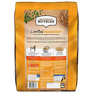 Rachael Ray Nutrish Limited Ingredient Lamb Meal & Brown Rice Recipe, Dry Dog Food, 14 Pound Bag (Packaging Design May Vary)