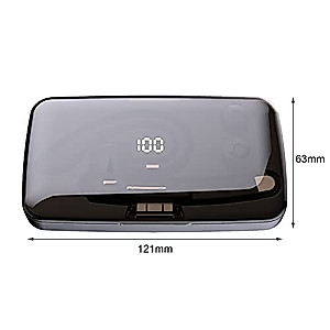 OCUhome TWS Wireless Earbuds, YYK-520 Wireless Earphone Stable Transmission Noise Reduction Adjustable Ear Hook Bluetooth5.0 HiFi Headphone for Calling Silver Black