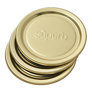 Superb Regular Mouth Mason Jar Canning Lids – Made in the USA – Pack of 12 Lids (2 Boxes -12 Lids Each)