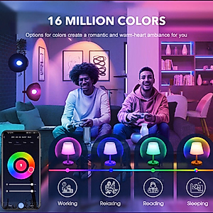 AFINSEA Smart Light Bulbs,Bluetooth Color Changing Light Bulbs That Work with tuya APP,9W Warm White 6500K,A19 E27 RGBW Colored Bulb,Music Sync,Dimmable 16 Million Colors Light Bulbs-1 Pack