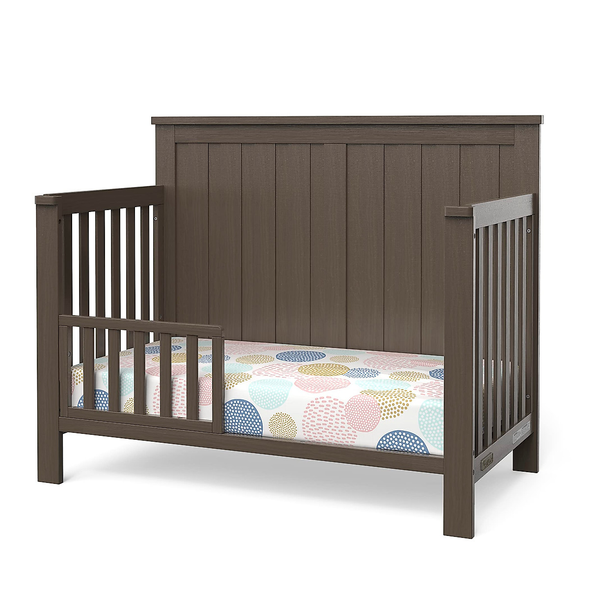 Child Craft Calder 4-in-1 Convertible Crib, Baby Crib Converts to Day Bed, Toddler Bed and Full Size Bed, 3 Adjustable Mattress Positions, Non-Toxic, Baby Safe Finish (Brushed Truffle)