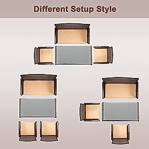 Patio Furniture Set, 4 Pieces Porch Backyard Garden Outdoor Furniture Rattan Chairs and Table Wicker Conversation Set with Beige Cushions