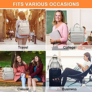 LOVEVOOK Laptop Backpack for Women Work Backpack Purse 15.6 Inch Travel Bookbag Nurse Teacher Bag