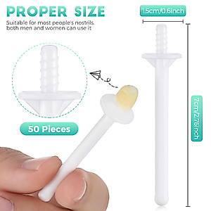 50 Pieces Nose Wax Sticks Applicators Plastic Wax Rod Wand Strips Nostril Cleaning Removal for Men Women Cleaning Nostrils Nasal and Removing Hair