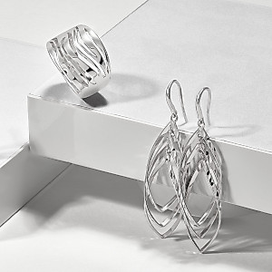 Silpada 'Whirlwind' Twisted Drop Earrings in Sterling Silver