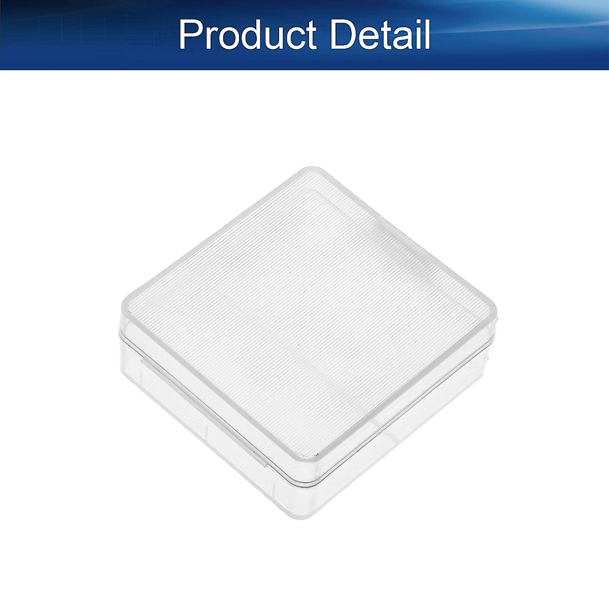 Heyiarbeit Battery Storage Case Holder Box for 2 9V Batteries, Clear Color (1 Pack)