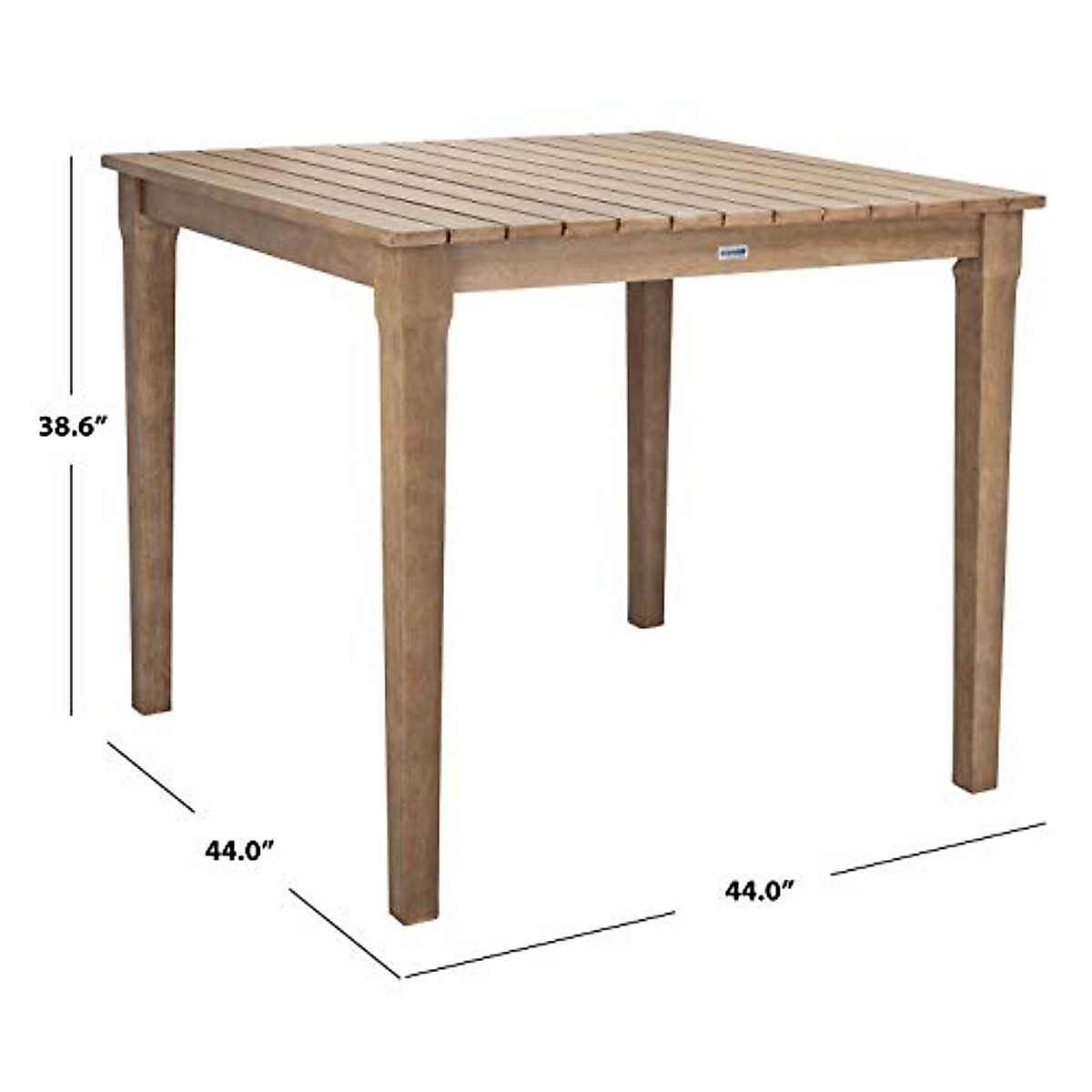 SAFAVIEH Couture Patio San Salvador 37-inch Natural Outdoor Bar Table