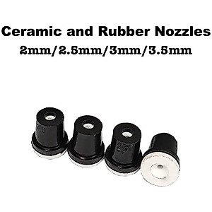 Sand Blaster Gun, Sandblasting Gun with 4X Ceramic Tip Abrasive Sandblaster Gun Kit with Nozzles (2/2.5/3/3.5mm) to Deburr Remove Rust Paint Stain