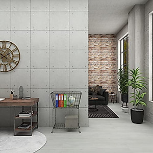 Deco 79 Metal Trapezoid Storage Cart with Wheels, 28" x 18" x 36", Gray