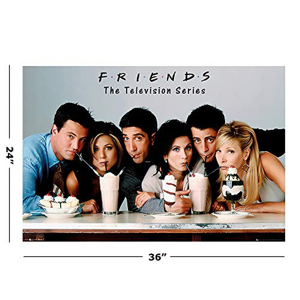 Friends Milkshake 24x36 Poster Jennifer Aniston Courtney Cox