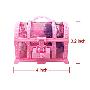 EleMirsa 30pcs Little Girl Jewel Rings Adjustable Costume Princess Pretend Play and Dress Up Rings for Girl Toddlers Kids Children's Jewelry Set Toy Treasure Box Birthday Gifts for Girls