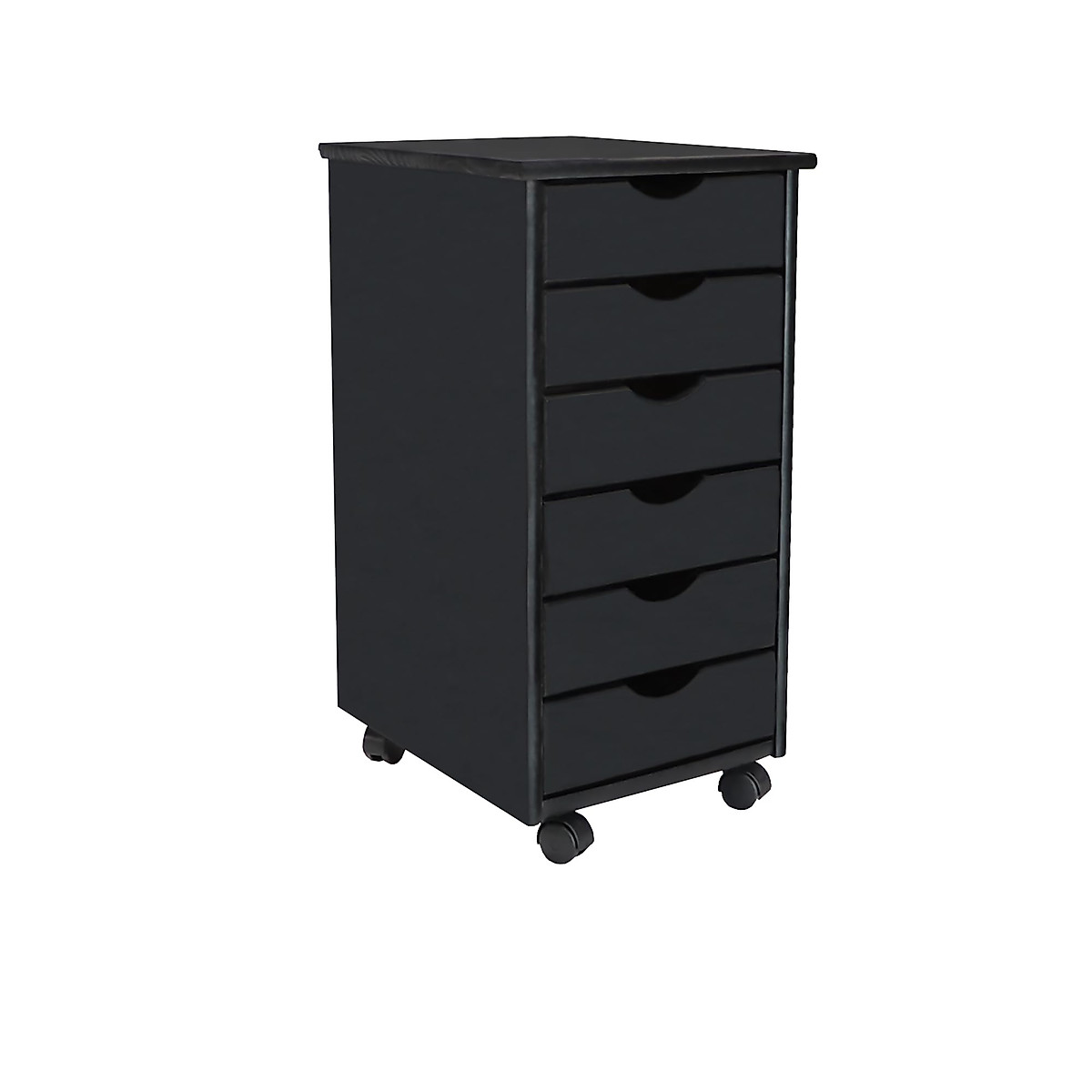 ADEPTUS 10016 6 Drawer Roll Cart, Black