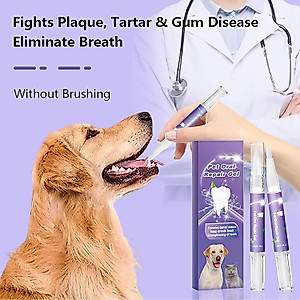3Pcs Pet Oral Repair Gel, Pet Oral Restoration Whitening Gel, Pet Teeth Care Gel Cleaner Teeth & Fresher Breath, Without Brushing, for Dogs & Cats