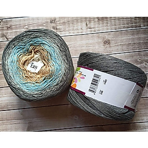 Yarn Art Flowers Yarn 55% Cotton 45% Acrylic 250gr 1094yds Multicolor Cotton Yarn Rainbow Crochet Yarn Spring Summer 2 Sport Yarn (268)