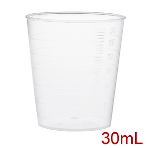 uxcell Measuring Cup 30ml Plastic Graduated Beaker Transparent with Lid for Lab Kitchen liquids 10pcs