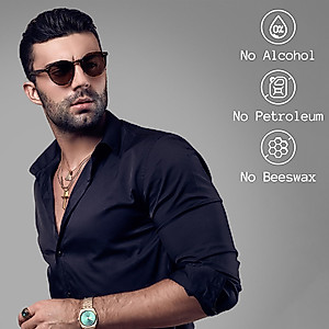 Gentlemen Republic 32oz Refined Hair Gel - Professional Formula for 24 Hour Shine and Hold, Humidity Resistant, 100% Alcohol-Free and Never Flakes, Made in the USA - With Pump