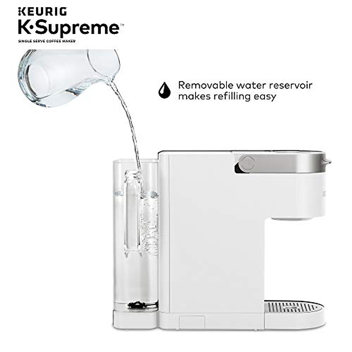 Keurig® K-Supreme Single Serve K-Cup Pod Coffee Maker, MultiStream Technology, White