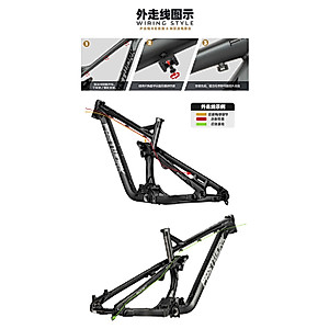 HIMALO Full Suspension MTB Boost Frame 148 * 12MM Thru Axle for AM Endure 27.5 29inch Bicycle Frame Trail Enduro Aluminium Alloy MTB Frame AM All Mountain (29 * 19)
