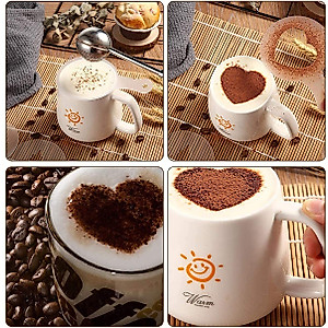 4 Pcs Flour Dusting Wand for Baking Kitchen, Powdered Sugar Flour Duster Dispenser Shaker for Sugar, Flour and Spices, Pick Up and Dust Flour Sifter, 18/8 Stainless Steel, Printing Molds Stencils