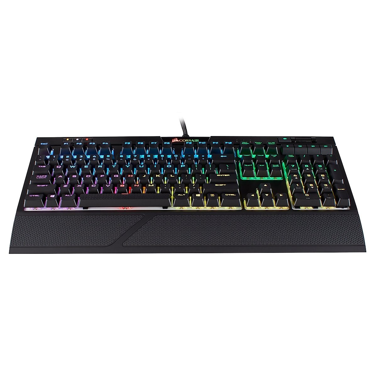 CORSAIR STRAFE RGB MK.2 Mechanical Gaming Keyboard - USB Passthrough - Linear and Quiet - Cherry MX Red Switch - RGB LED Backlit-17.6 x 6.61 x 1.57 inches