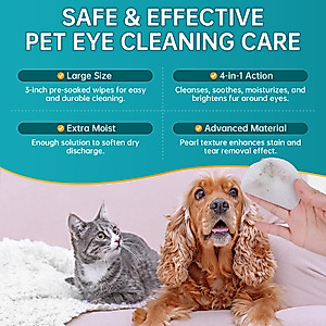 Cat Deterrent Spray, Eye Wipes for Dogs & Cats, Cat Scratch Deterrent for Furniture Indoor & Outdoor, Prevent Scratching, Digging & Chewing, 200 Count Cat Dog Eye Wipes Tear Stain Remover Eye Debris