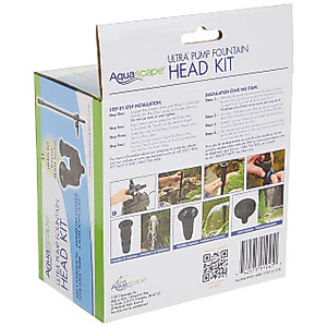 Aquascape 91045 Ultra Pump Fountain Head Kit for Ultra 400, 550, and 800 Pumps, Small Black