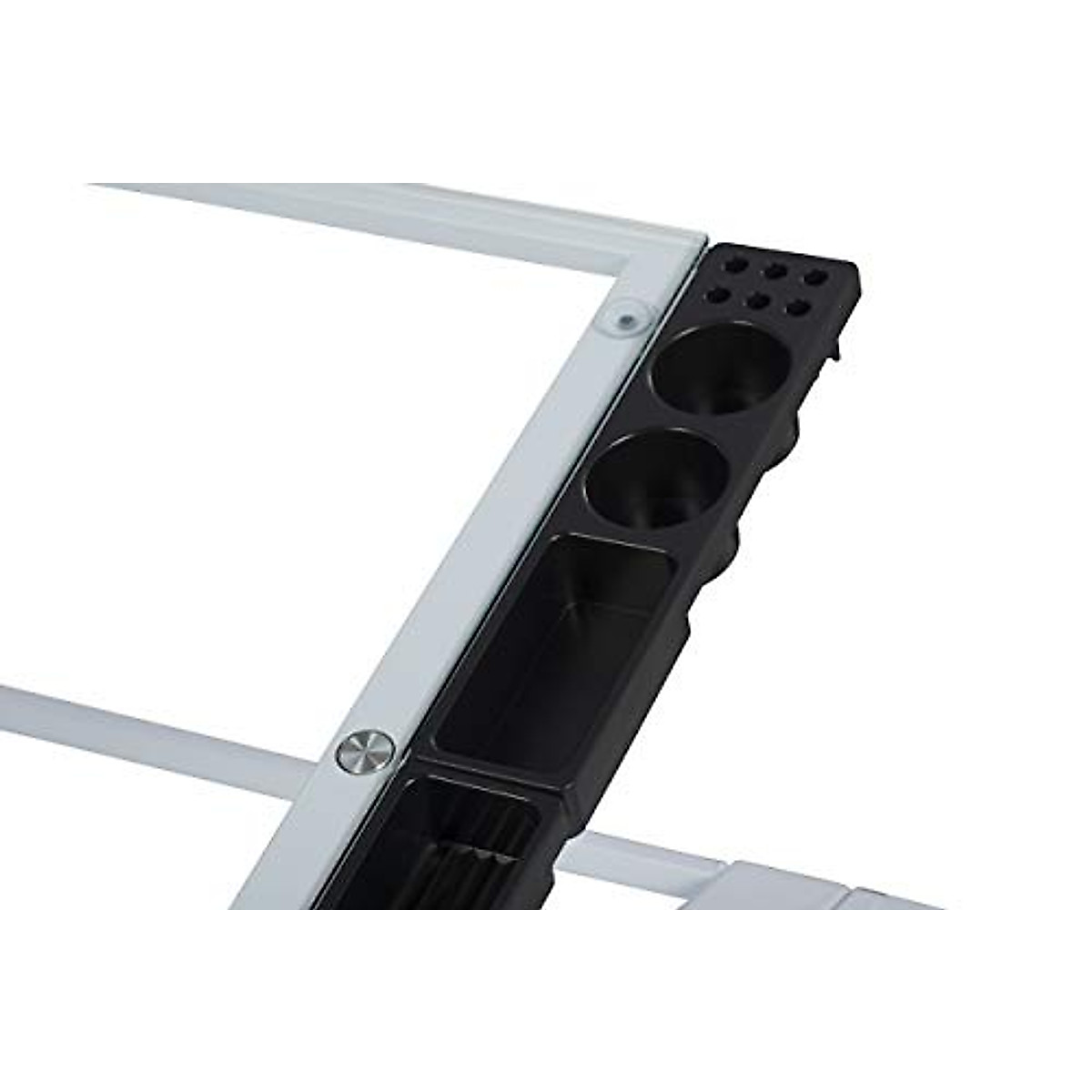 SD Studio Designs 10096 Futura Station with Folding Shelf Top Adjustable Drafting Craft Drawing Hobby Table Writing Studio Desk with Drawer, 35.5'' W x 23.75'' D, White/Clear Glass