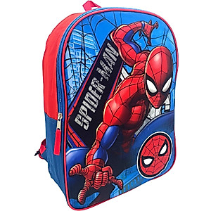 Marvel Spiderman 15" School Bag Backpack (Red-Blue)