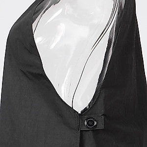Milisten Hairdresser Apron Salon Aprons Waiters Sleeveless Workwear Vest Black