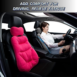 PYXAYS Lumbar Support Pillow for Office Chair Gaming Chair, car seat, Wheelchair, Office Chair Back Support Back Cushion Lumbar Pillow Provide lumpar Support Chair Back Support Black