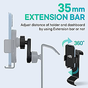 FICS EV6 Mobile Phone Holder — Designed to Fit Perfectly Only in The KIA EV6 — Supports iPhone SE, 12, 13, 14, 14 Max/Galaxy/Razr