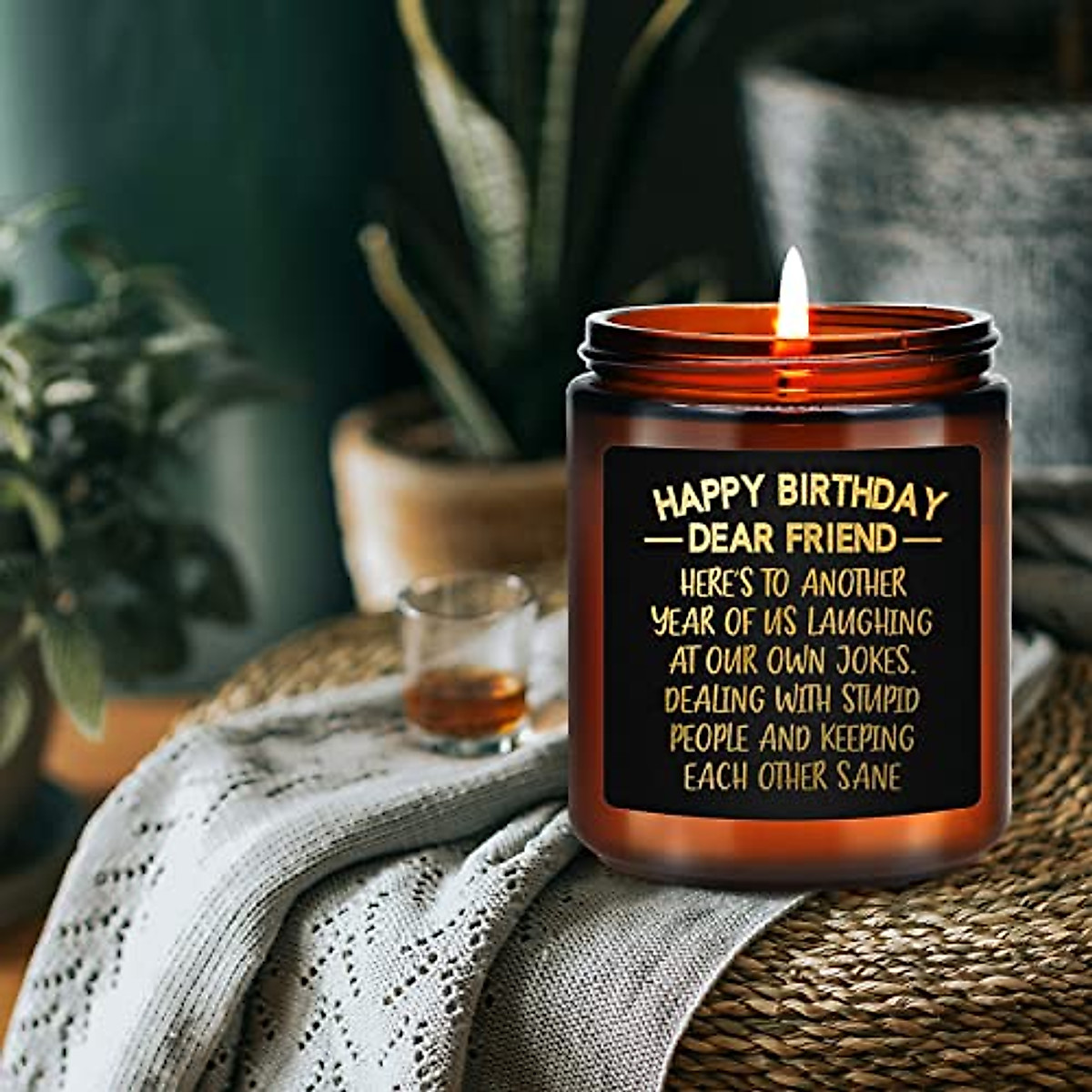 Maybeone Birthday Gifts for Best Friends - Happy Birthday Dear Friend - Lavender Scented Candle Gifts for Women Friend - Friendship Gifts for Her, Him, Besties, BFF, Soul Sister