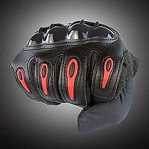 EXCEI Rechargeable 1 Pair Cross-Country Motorcycle Outdoor Multi-Purpose Gloves Windproof Waterproof Heat Resistant Gloves Cold Gear Touch Phone Men Women (Color :