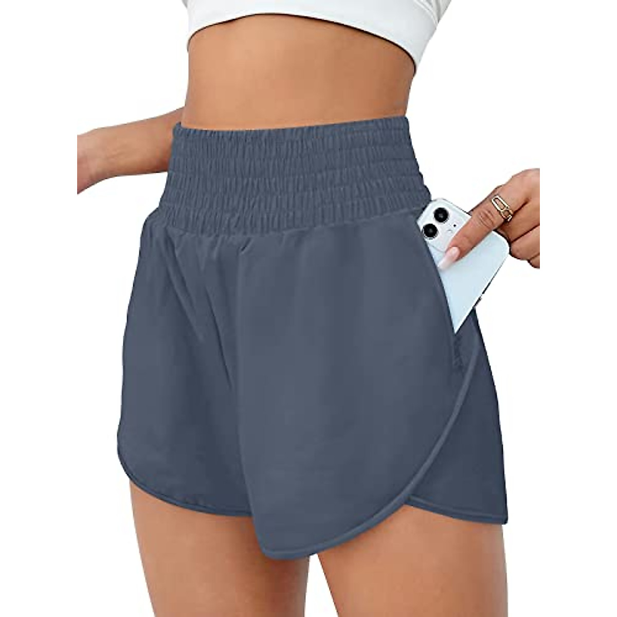 AUTOMET Women's Summer Clothes Athletic Shorts High Waisted Running Lounge Shorts Gym Shark Workout Shorts Exercise Casual Shorts