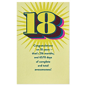 American Greetings 18th Birthday Card (Total Awesomeness)
