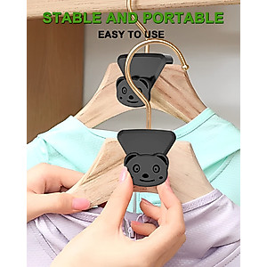 Space Saving Hanger Closet Organizer, Ultra- Premium ABS Hangers Hooks for Heavy Clothes Create Up to 5X Closet Space, Clips Fits All Hangers, College Dorm Room Essentials 18 Value Pack