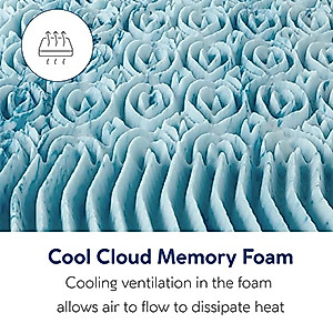 Classic Brands 3-Inch Cool Cloud Gel Memory Foam Mattress Topper With Free Cover, Queen