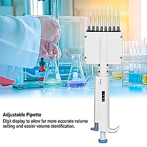 8-Channel Multichannel Pipett Adjustable Pipettor Micro Pipette Multichannel Pipette 0.5-10μl