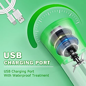 Portable Blender for Smoothies and Shakes,USB Rechargeable with 6 Stainless Steel Blades,Mini Blender with One Touche Operation,Made with BPA-free Material,Handheld Personal Size Blender for Kitchen,Travel and Sport