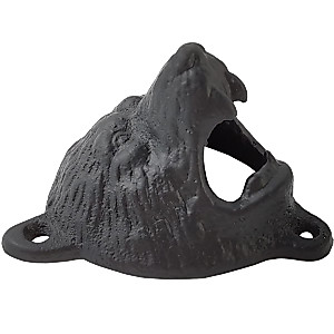 NSBELL 3PCS Cast Iron Bottle Opener Bear Vintage Wall Mount Grizzly Bite Bottle Opener